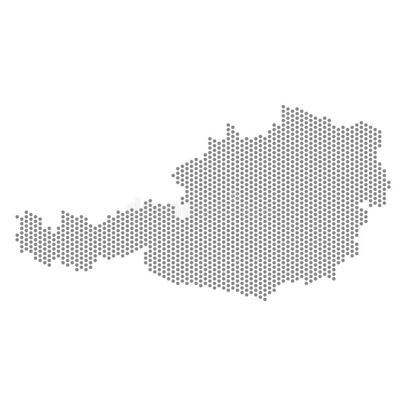 Vector Illustration of Dotted Map of Austria Stock Vector - Illustration of symbol, dotted ...
