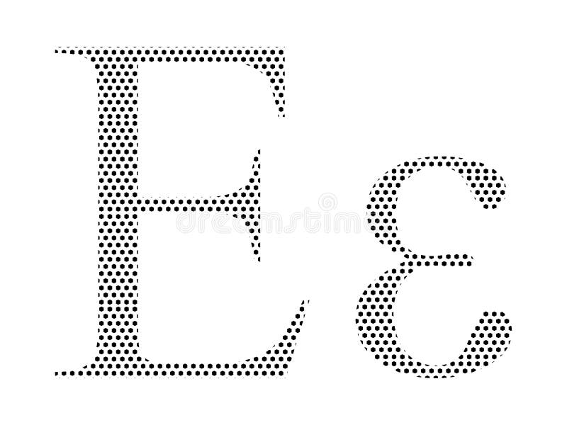 Dotted Pattern Greek Alphabet Letter of Epsilon Stock Vector ...
