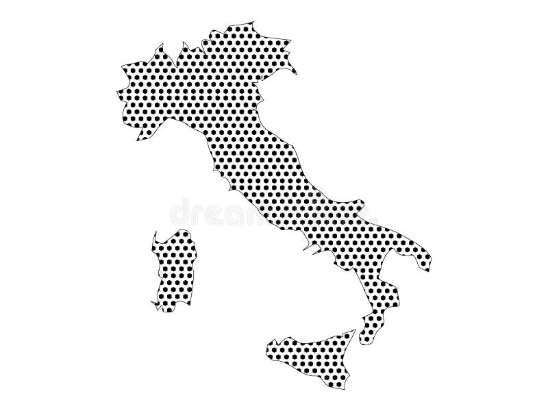 Dotted Pattern Map of Italy Stock Vector - Illustration of pattern ...