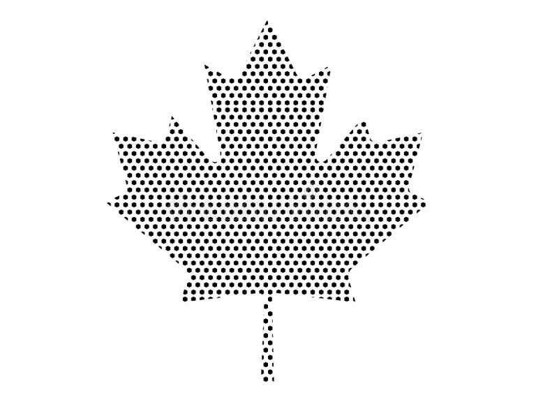 Dotted Pattern Map of Maple Leaf Stock Vector - Illustration of great ...