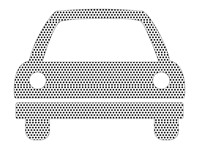 Dotted Pattern Picture of a Car Stock Vector - Illustration of police ...