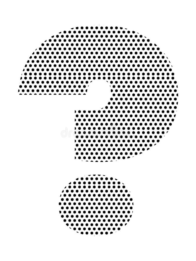 Dotted Pattern Picture of a Question Mark Stock Vector - Illustration ...