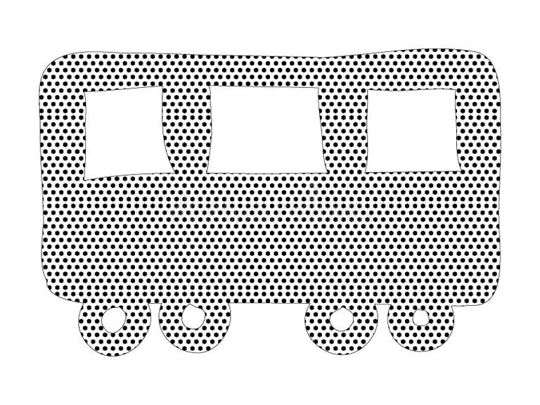 Dotted Pattern Picture of a Tram Stock Vector - Illustration of vehicle ...