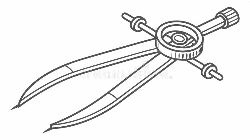 Drafting Compass Tool, Engineering Design, Technical Drawing Vector ...