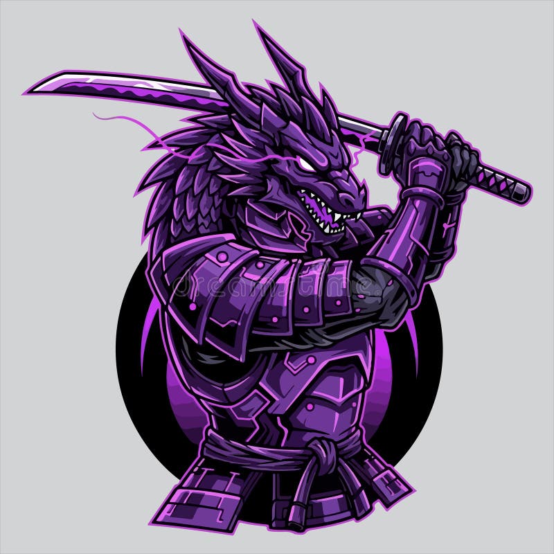 Dragon Samurai Warrior Mascot Stock Illustrations – 59 Dragon Samurai ...