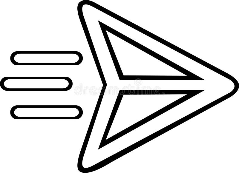 Sketch Draw Black and White Symbol Send Button Stock Vector ...