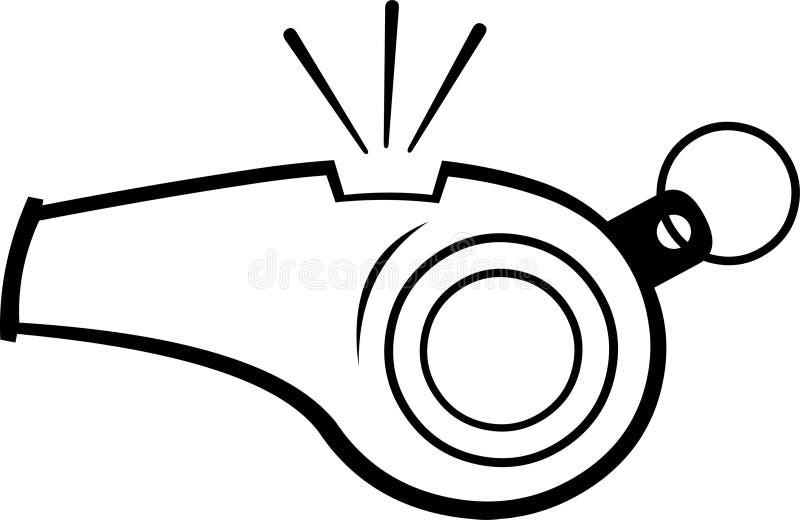 Sketch Draw Black and White Symbol Whistle Stock Vector - Illustration ...