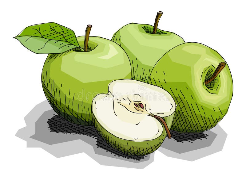 Three Apples Line Stock Illustrations – 84 Three Apples Line Stock ...