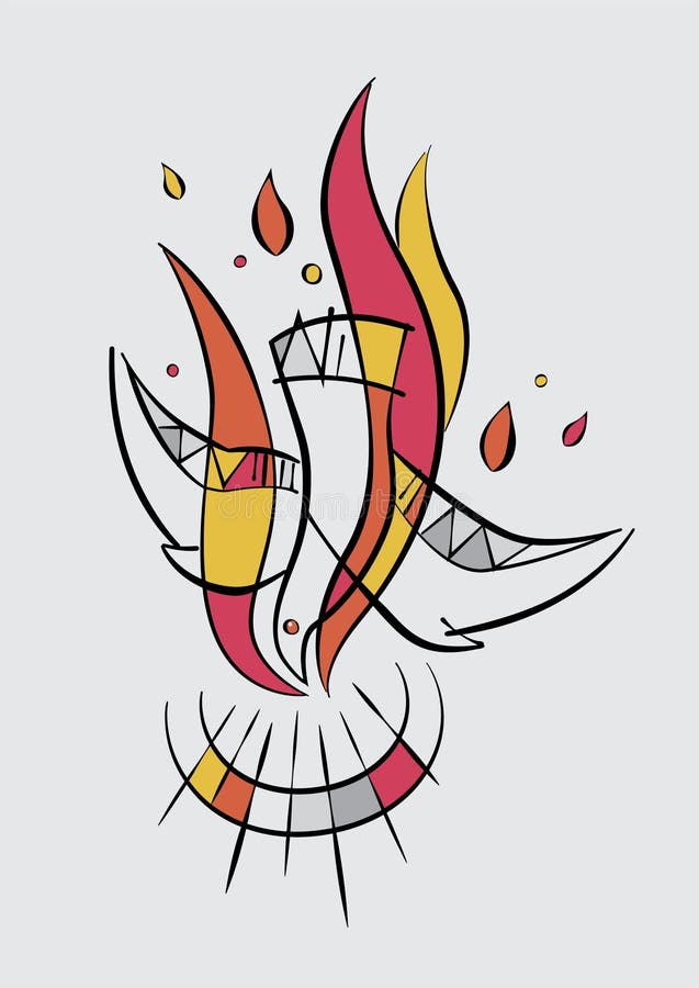 Vector Illustration or Drawing of the Holy Spirit Stock Vector ...