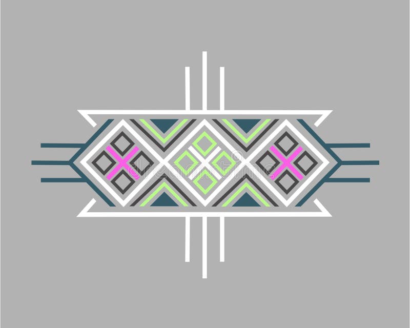 Indigenous Style Pattern Design Stock Vector - Illustration of vector ...