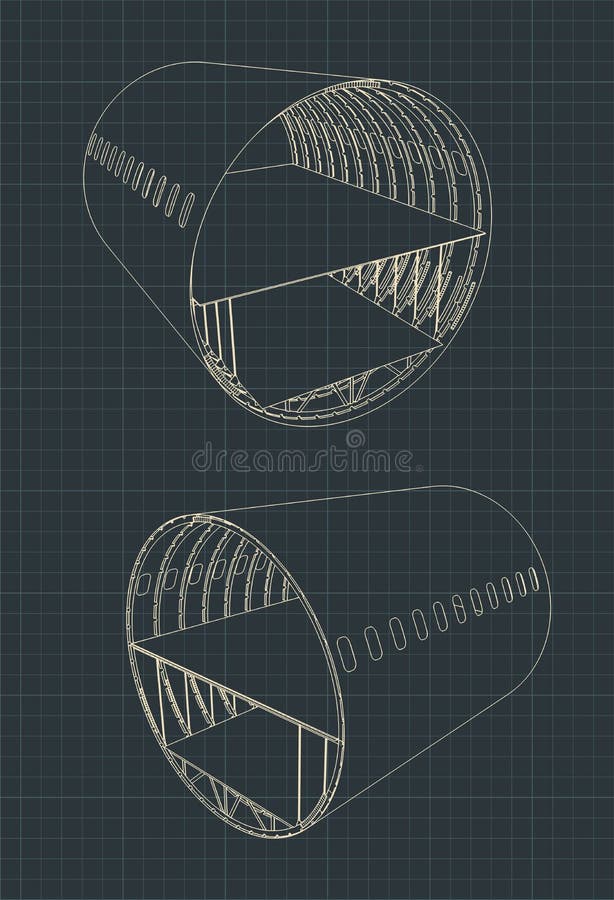 Airplane Fuselage section stock vector. Illustration of plane - 169202803