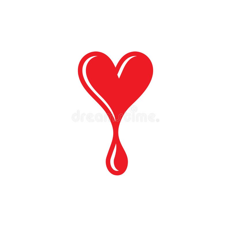 Dripping Heart stock illustration. Illustration of drip - 85579246
