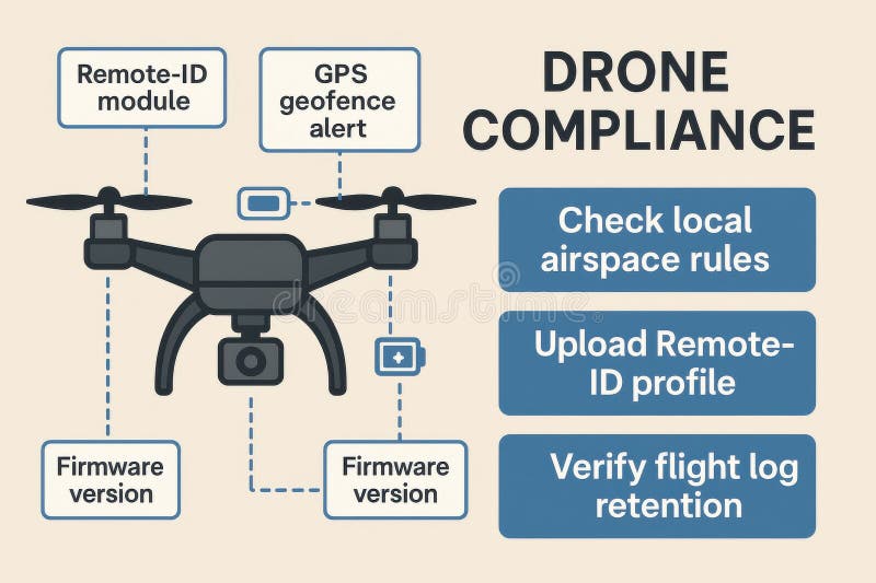 Drone Compliance Checklist Stock Illustrations – 1 Drone Compliance ...
