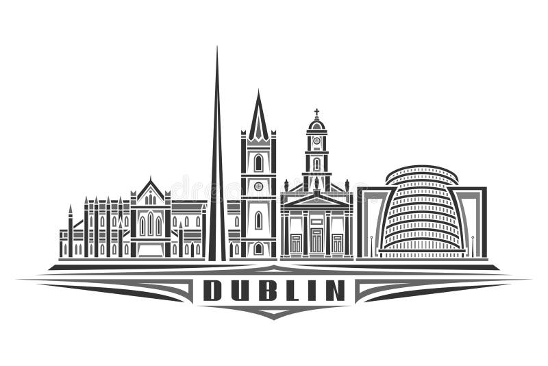 Vector Illustration of Dublin Stock Vector - Illustration of european ...