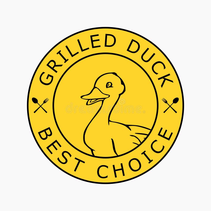 Vector Illustration of a Duck in a Circle. Suitable for Restaurant or ...