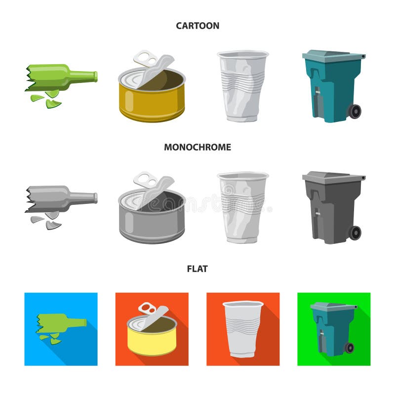 Vector Design of Dump and Sort Icon. Set of Dump and Junk Stock Symbol ...