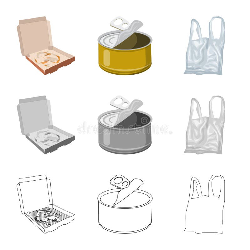 Vector Design of Dump and Sort Icon. Set of Dump and Junk Stock Symbol ...