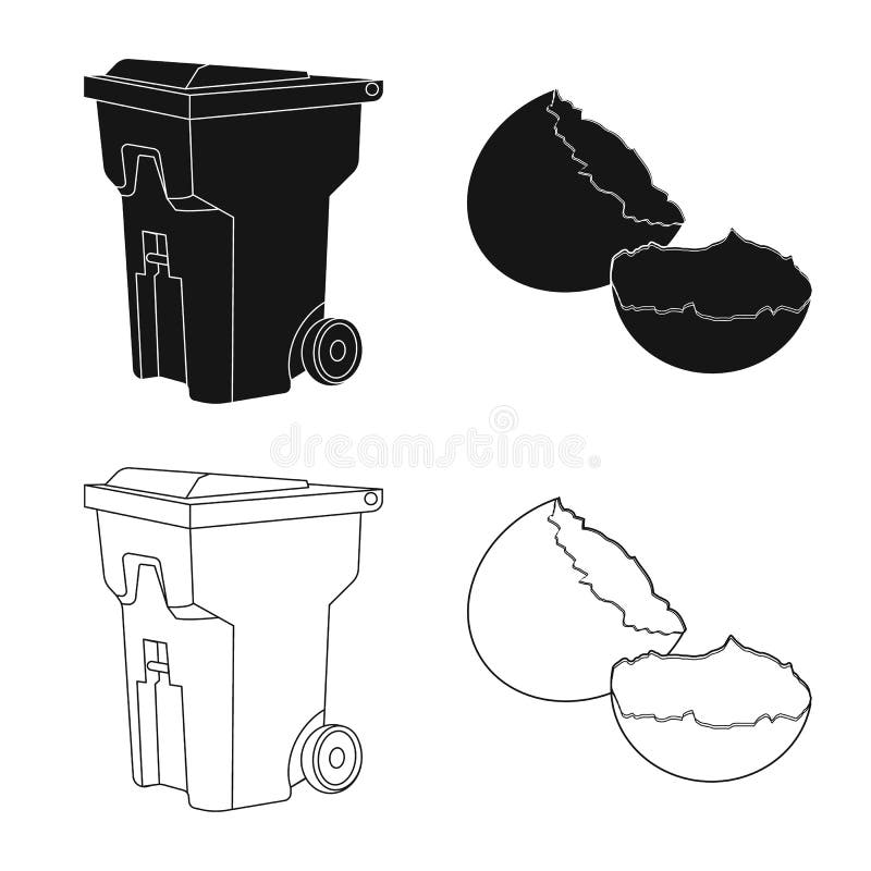 Vector Illustration of Dump and Sort Symbol. Set of Dump and Junk Stock ...