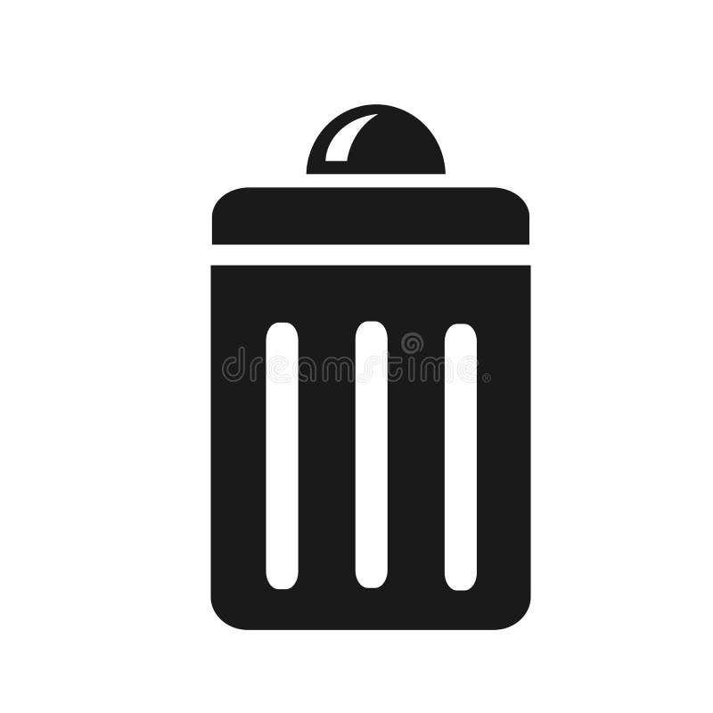 Dustbin Icon, Outline Style Stock Vector - Illustration of material ...