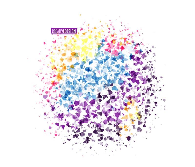 Vector Illustration of Dynamic Creative Abstract Background in Round ...