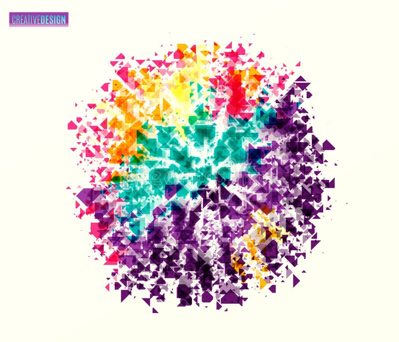 Vector Illustration of Dynamic Creative Abstract Background in Round ...