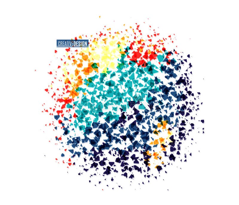 Vector Illustration of Dynamic Creative Abstract Background in Round ...