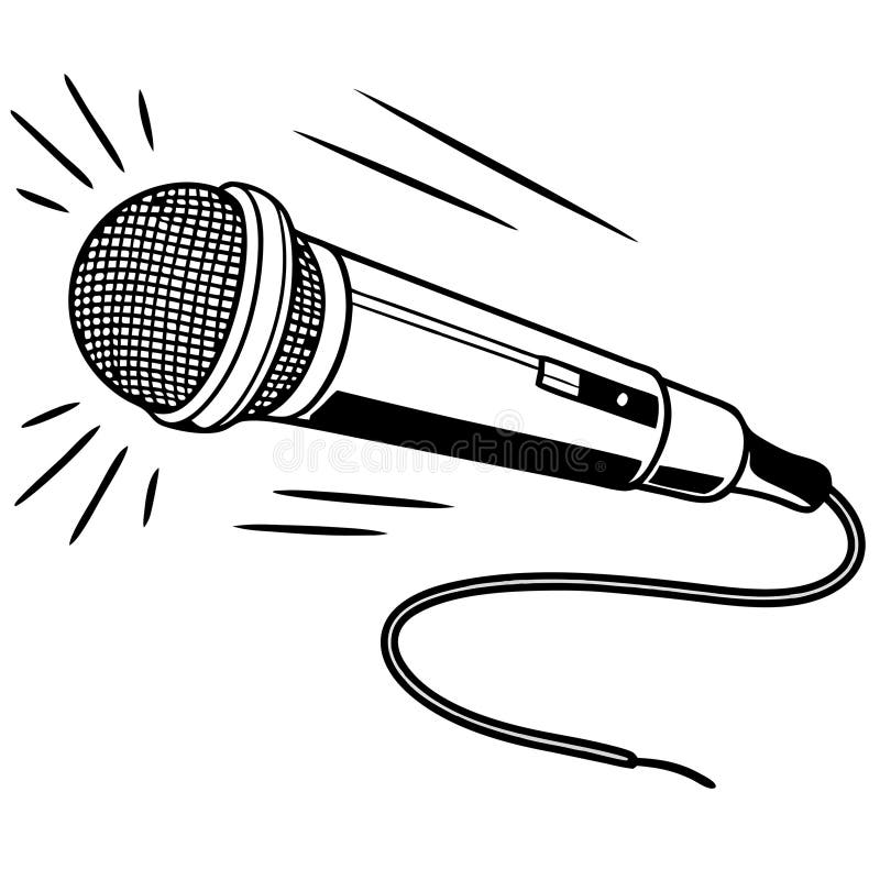 Vector Illustration Dynamic Microphone for Music Events and Arts Stock ...