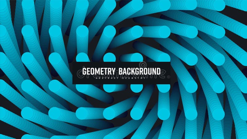 Vector Illustration in Dynamics, Abstract Background with Round Blue ...
