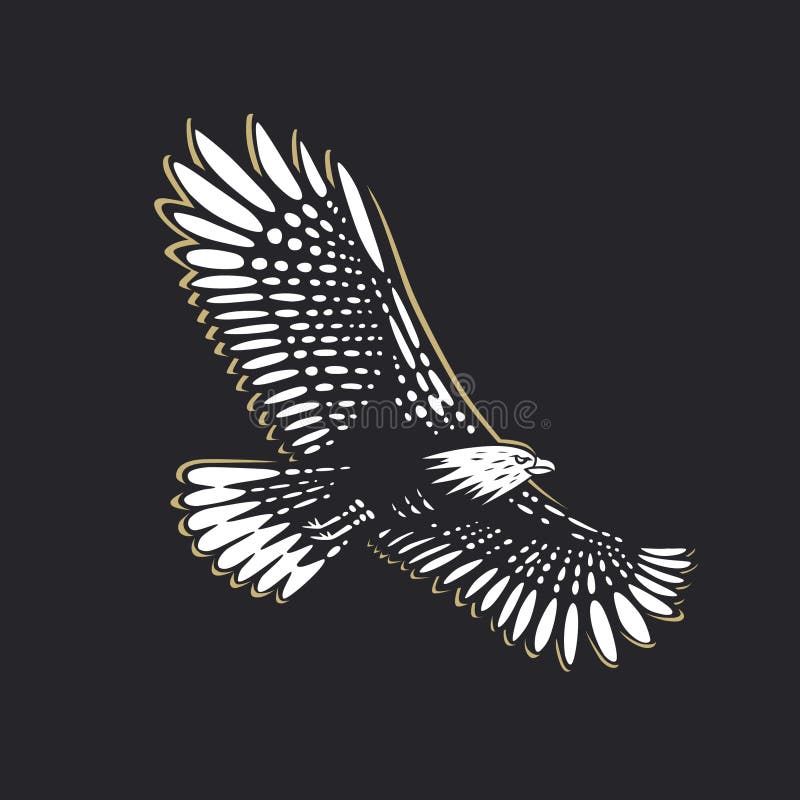 Vector Illustration of the Eagle Stock Vector - Illustration of flying ...