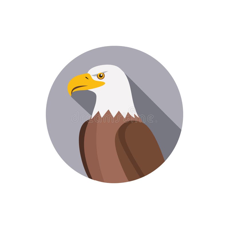 Vector Illustration of a Eagle Face, Side View of Eagle for Icon Stock ...