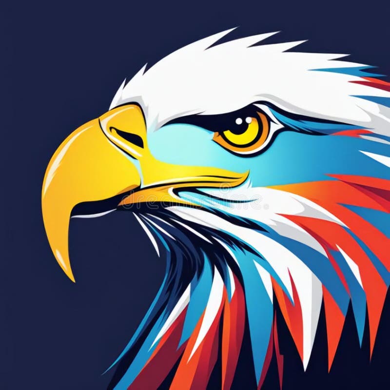 Vector Illustration of an Eagle, Logo, Mascot, Graphics Design , Logo ...