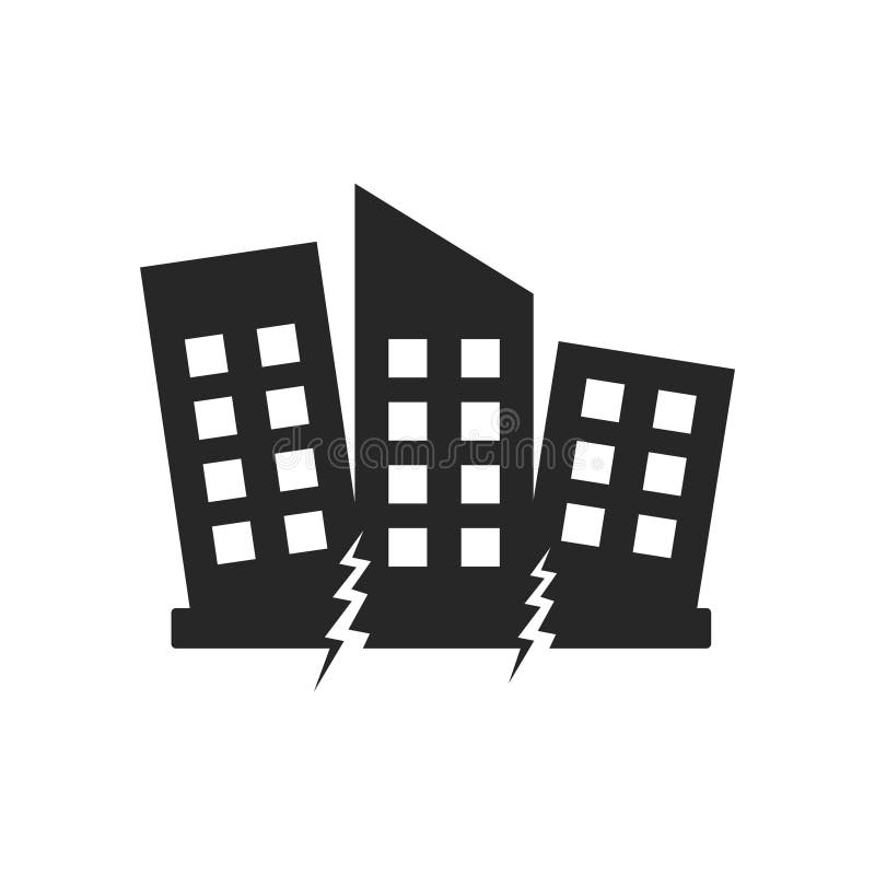 Vector Illustration of Earthquake Logo Icon Design Stock Illustration ...
