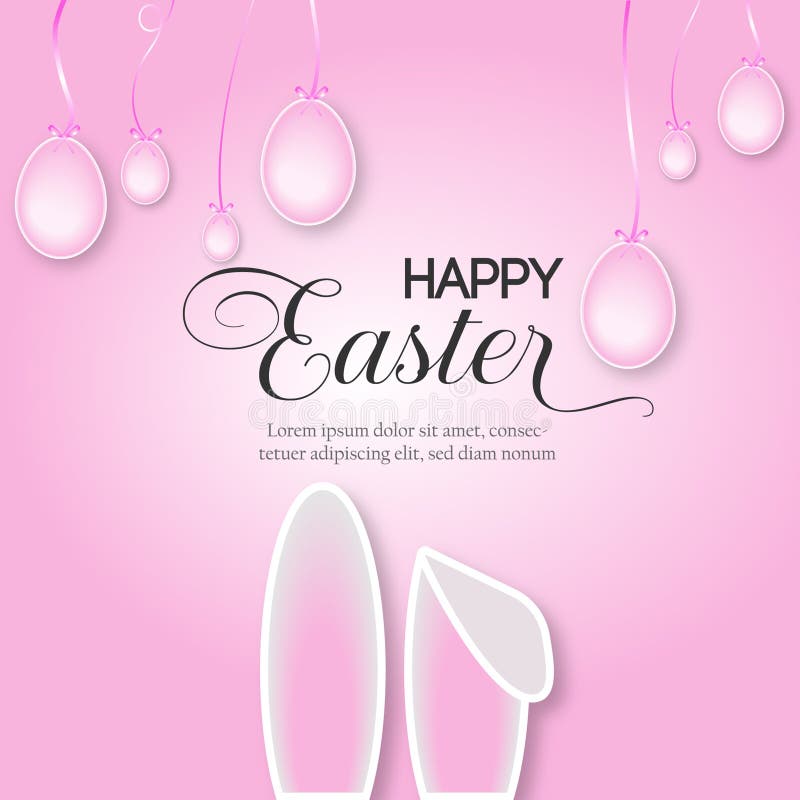 Happy Easter Event Background Template Stock Illustration ...