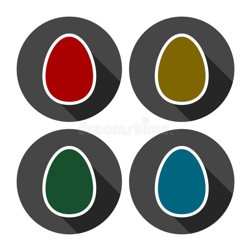 Vector Illustration - Easter Egg Icons Stock Vector - Illustration of ...