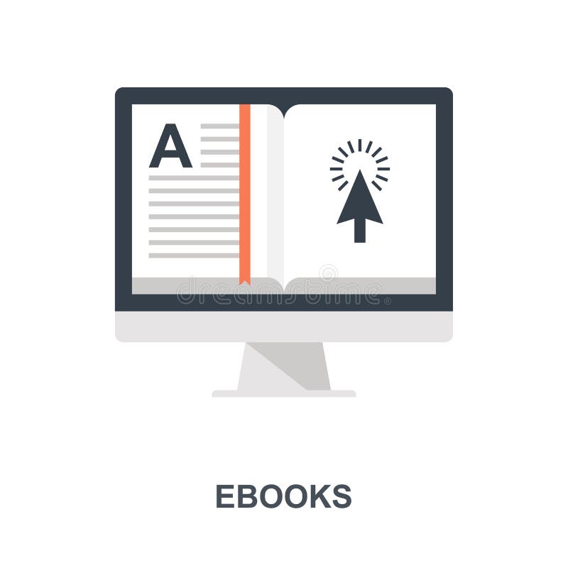 Ebooks icon concept stock vector. Illustration of ebook - 131333676