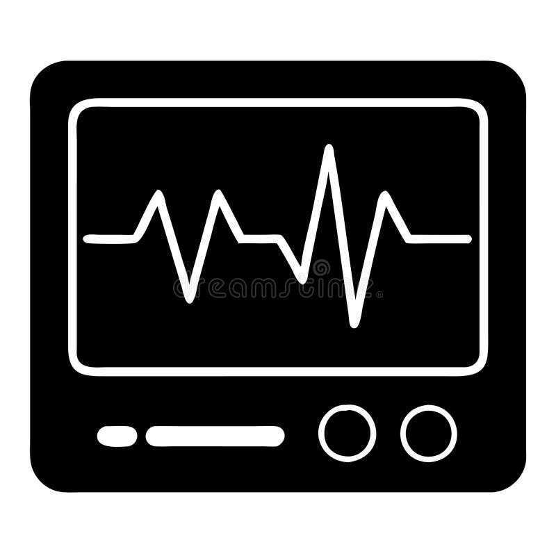 Vector Illustration of ECG Heartbeat Monitor on Medical Screen ...