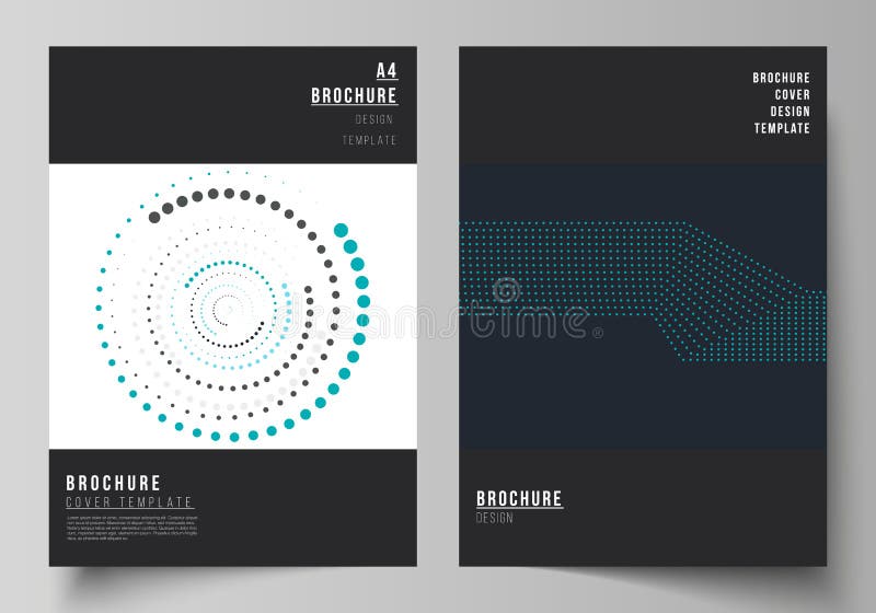 The Vector Illustration of the Editable Layout of A4 Format Cover ...