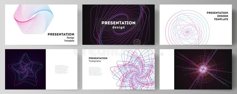 Vector Illustration of the Editable Layout of the Presentation Slides ...