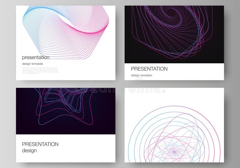 Vector Illustration of the Editable Layout of the Presentation Slides ...