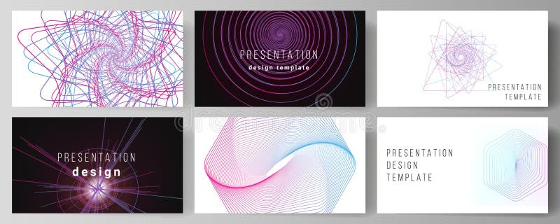 Vector Illustration of the Editable Layout of the Presentation Slides ...