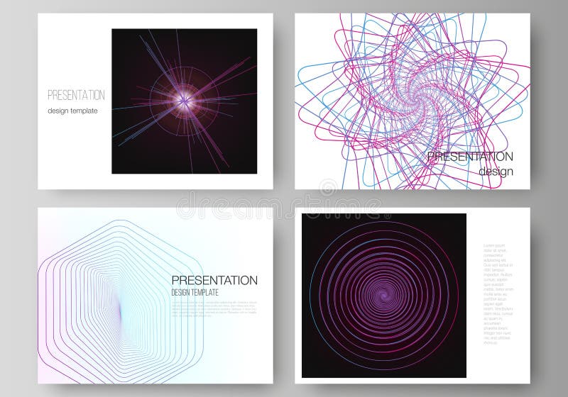 Vector Illustration of the Editable Layout of the Presentation Slides ...