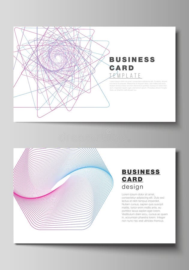 Vector Illustration of the Editable Layout of Two Creative Business ...