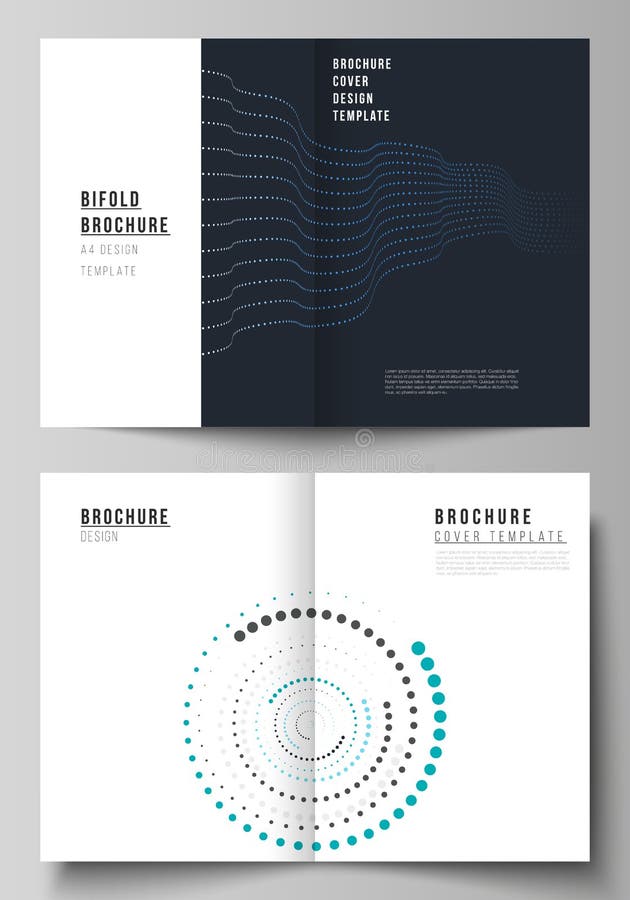 The Vector Layout of Two A4 Format Modern Cover Mockups Design ...