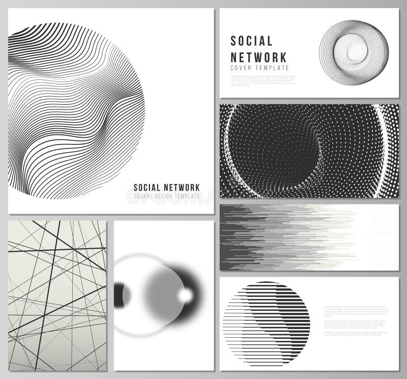 Vector Illustration of the Editable Layouts of Modern Social Network ...