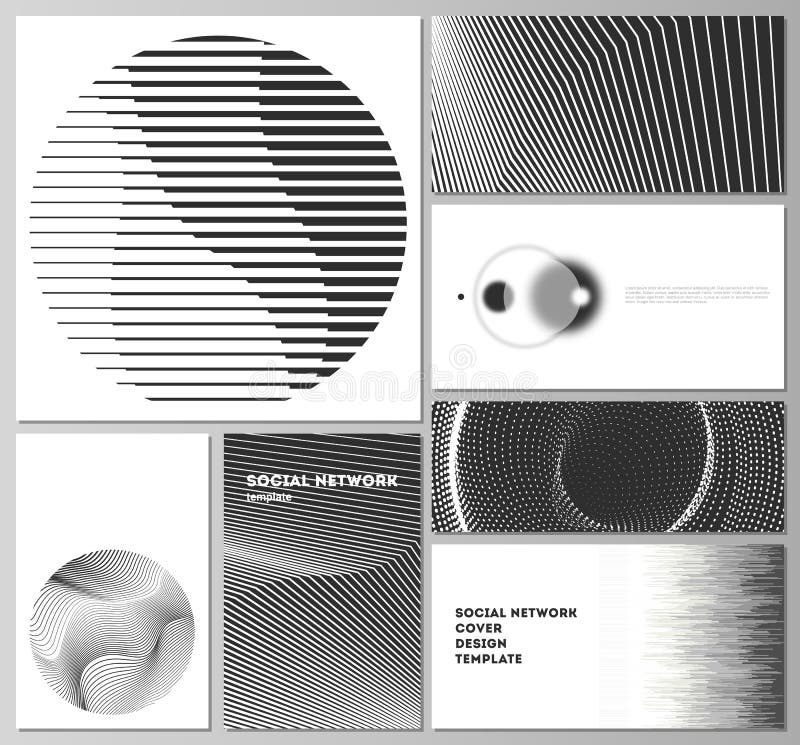 Vector Illustration of the Editable Layouts of Modern Social Network ...