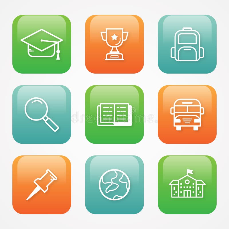 Education Application Icon Stock Illustrations – 41,206 Education ...