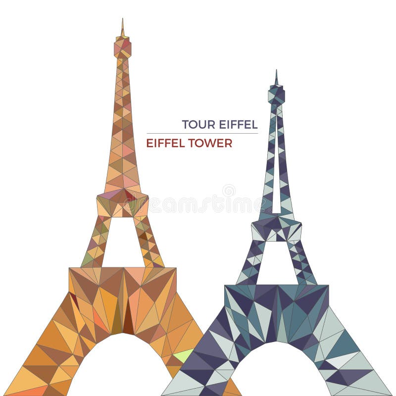 Triangle Eiffel Tower stock vector. Illustration of park - 41591326