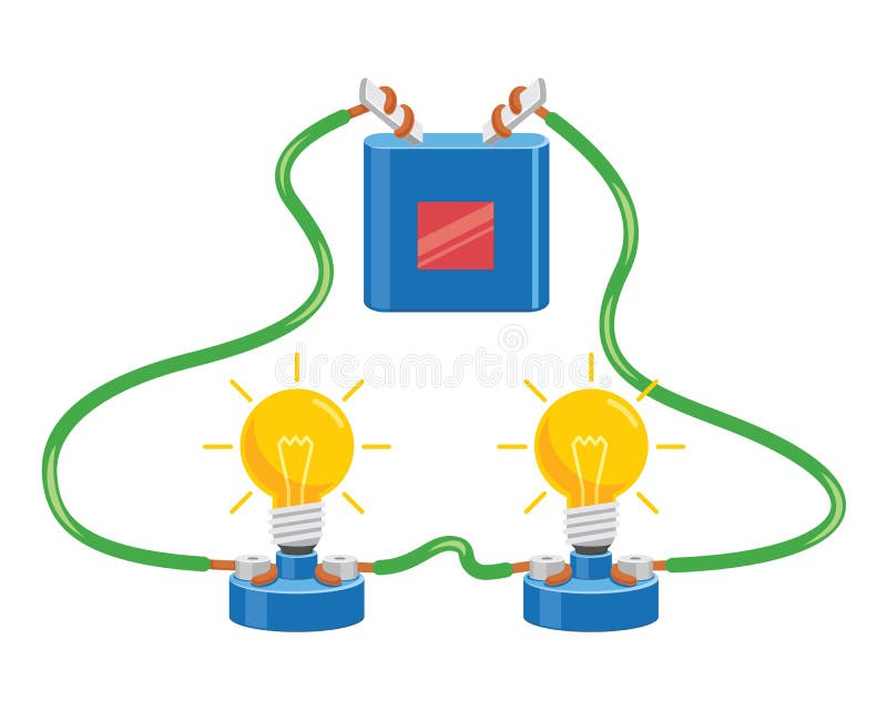 Simple Electric Circuit Experiment for Children Education Stock Vector ...