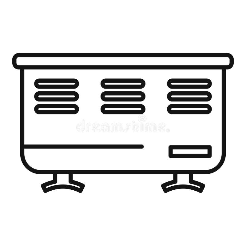 Vector Illustration of an Electric Heater Stock Vector - Illustration ...