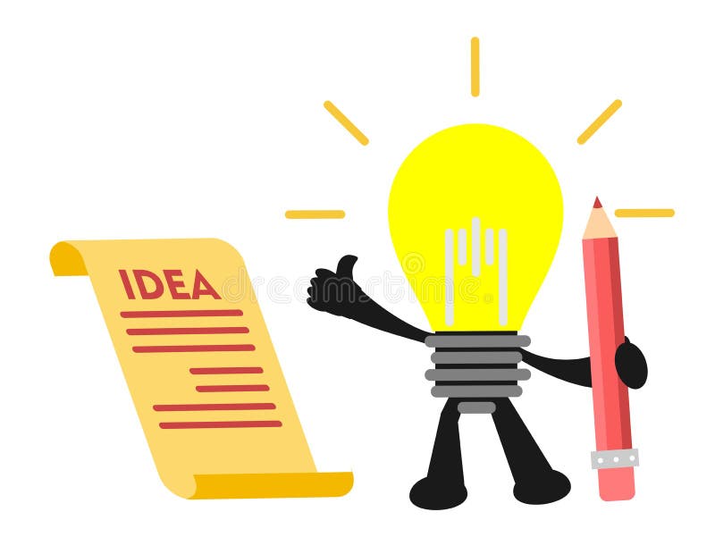 Businessman Write Information Paper Cartoon Doodle Flat Design Vector ...